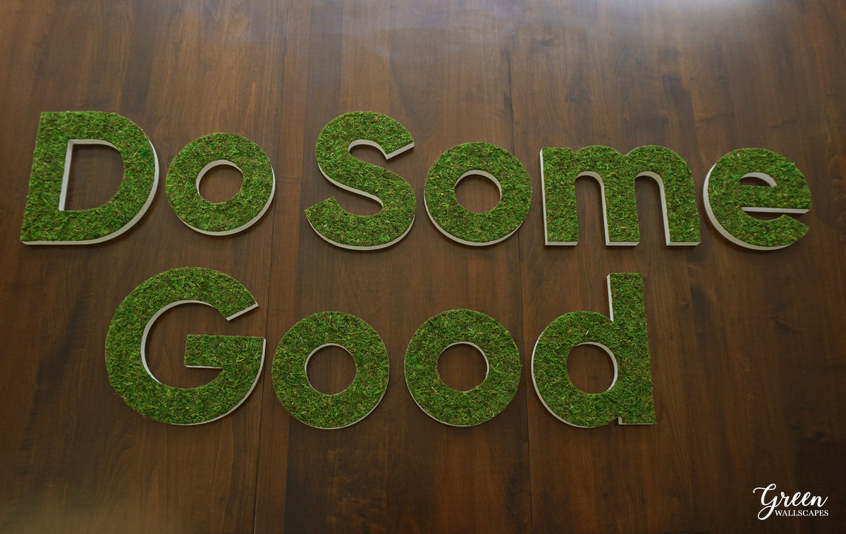 Custom Sheet Moss Lettering | Moss Lettering – Green Wallscapes