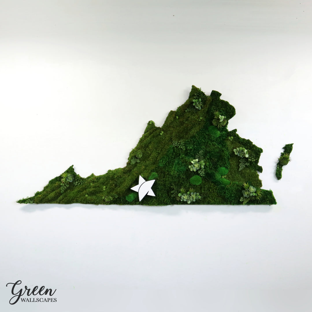 Maps Moss & Terrain Art – Green Wallscapes